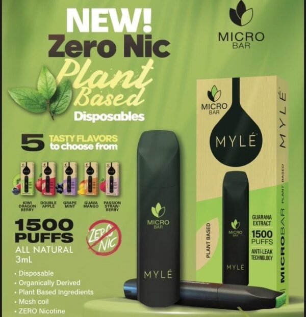 MYLÉ MICRO BAR ZERO 1500 PUFFS – Cloud Vape